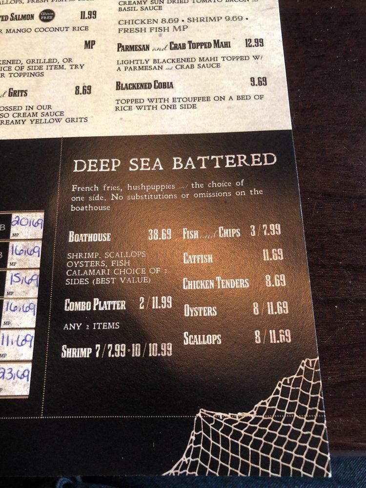 Menu at Wahoo Seafood Grill & Sports Bar, Tallahassee