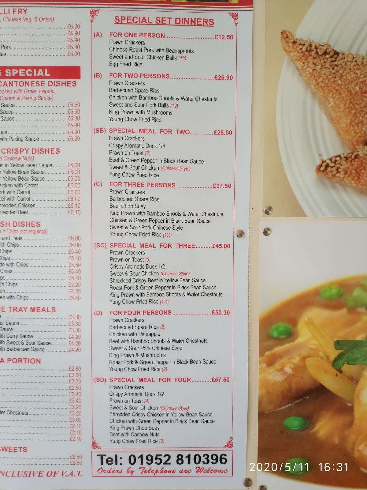 Menu at Wan Loi Takeaway fast food, Newport