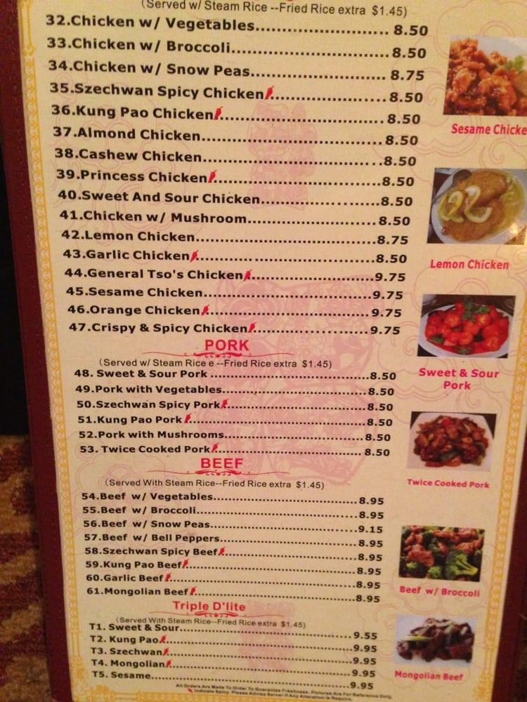 Menu at Chen's Garden restaurant, Spencer