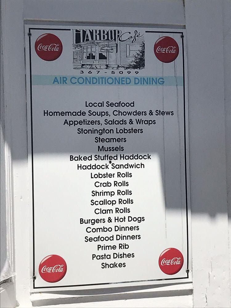 Menu at Harbor Cafe, Stonington