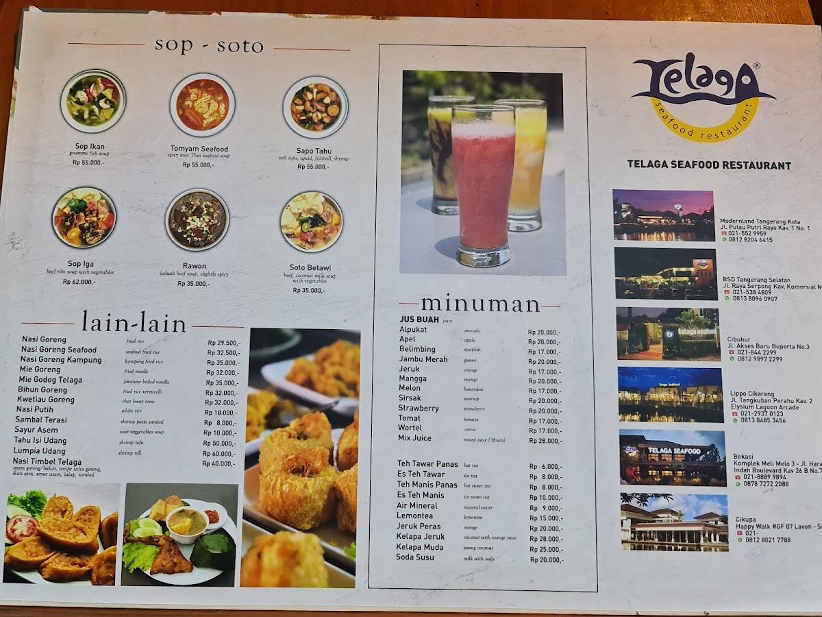 Menu at Telaga Seafood Restaurant Lavon, Suka Harja, Happy Walk