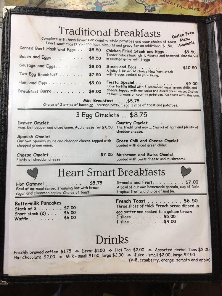 Menu at Beeline Cafe Payson Az, Payson