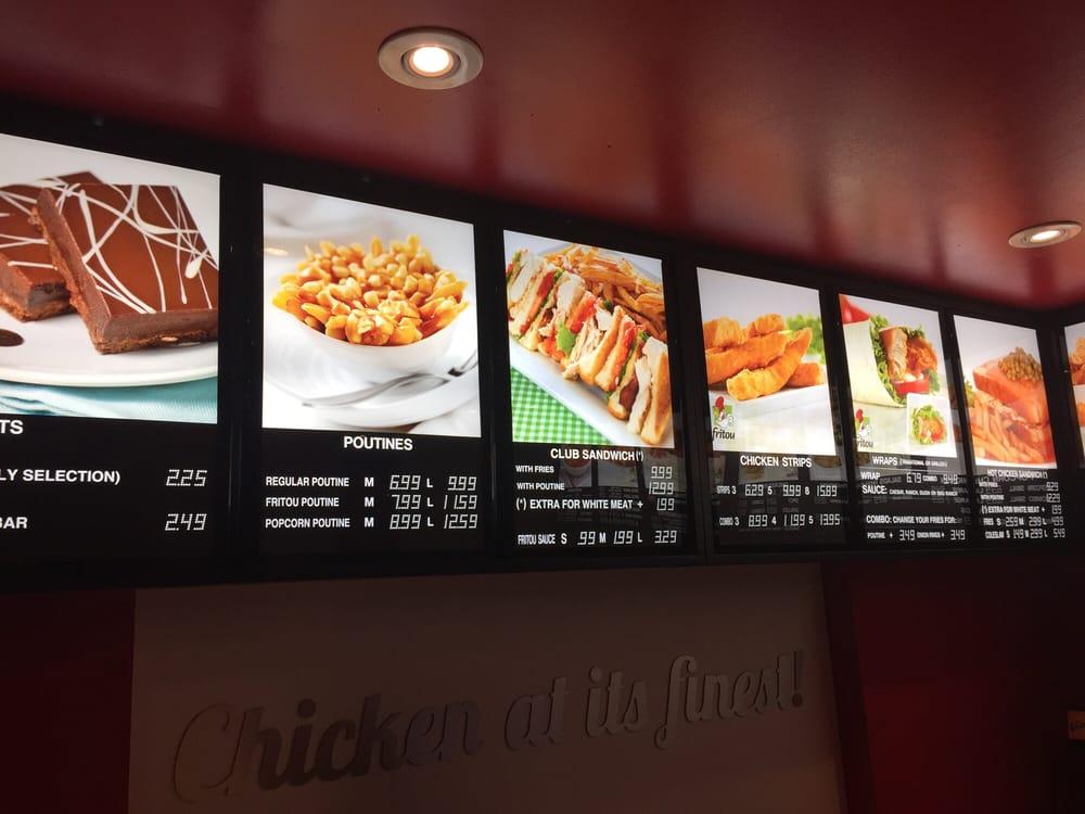 Menu at Fritou Chicken & Pizza Downtown restaurant, Calgary, 1 St SW