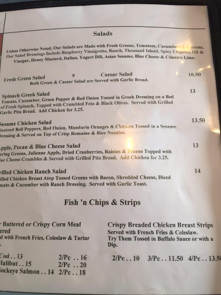 Menu at Mom's Cafe, Sooke
