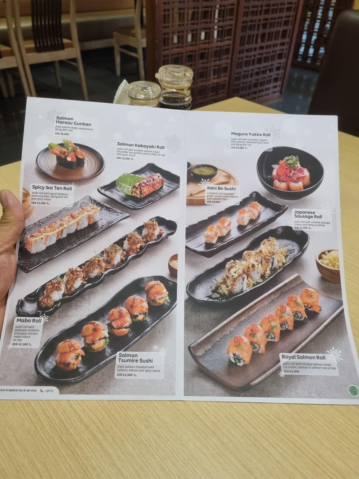 Menu at Sushi Tei restaurant, Batam, Jl. Pembangunan No.Kav.1
