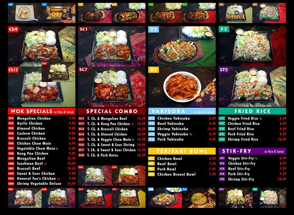 Menu at Ichi 5 Teriyaki restaurant, Bonney Lake, S Prairie Rd E