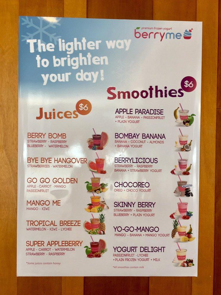 Menu at Berryme restaurant, Waterford
