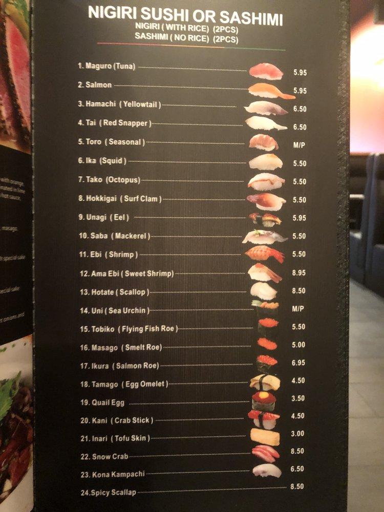 Menu at Kizuna Sushi Bar & Grill, Kaneohe