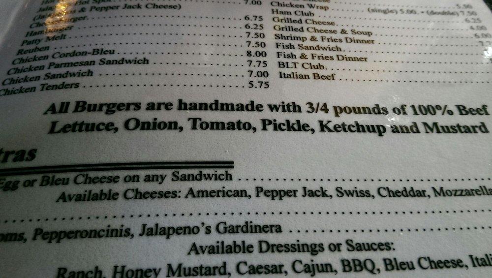 Menu at The Spot Tavern of Marengo pub & bar, Marengo
