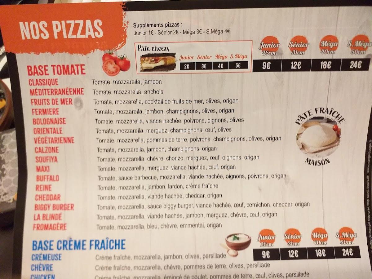 Menu au Le Comptoir à Pizza Yébleron restaurant, Yébleron