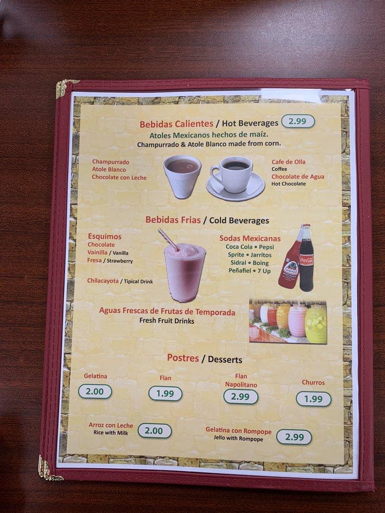 Menu at Oaxaca Restaurant, Phoenix, W Bethany Home Rd APT 119