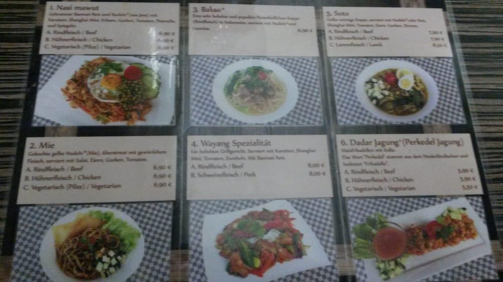 Speisekarte von Wayang Indonesische Spezialitäten restaurant, Frankfurt ...