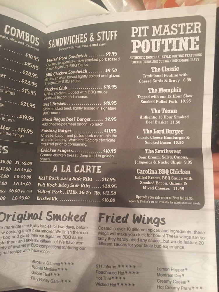 Menu at Big Bone BBQ & Wicked Wings, Markham, 180 Bullock Dr