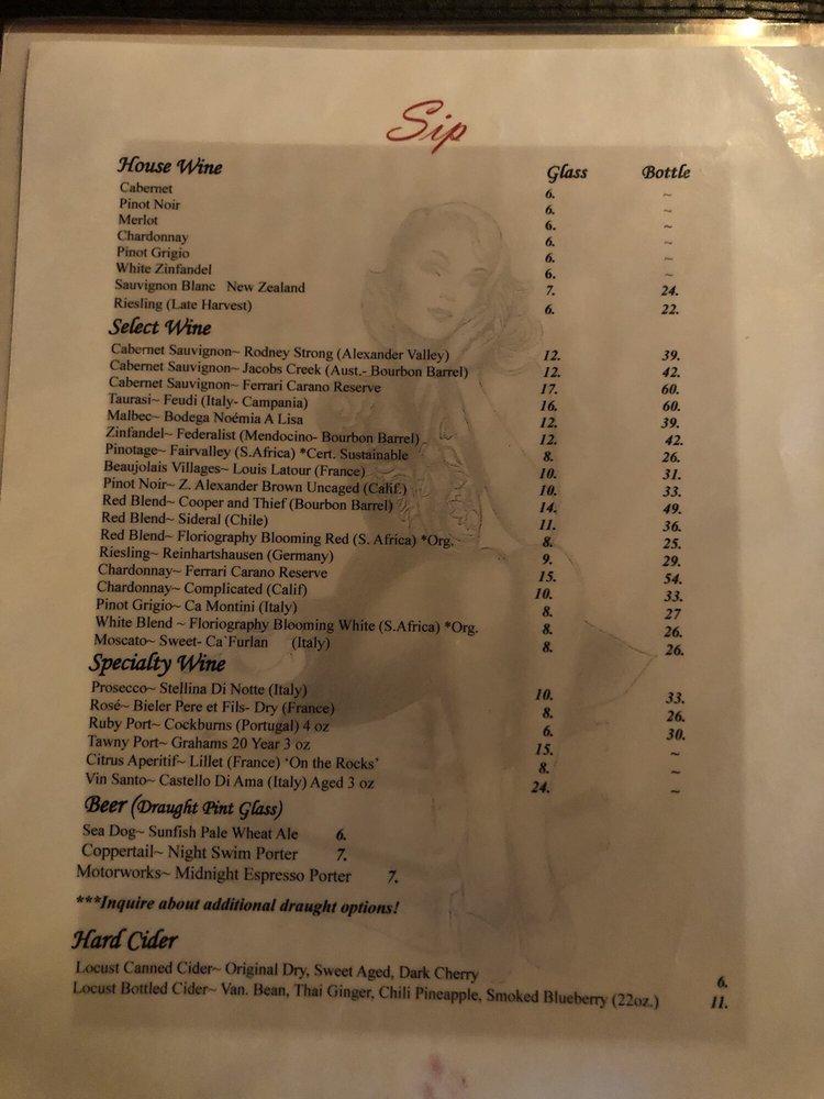 Menu at Sip pub & bar, New Port Richey