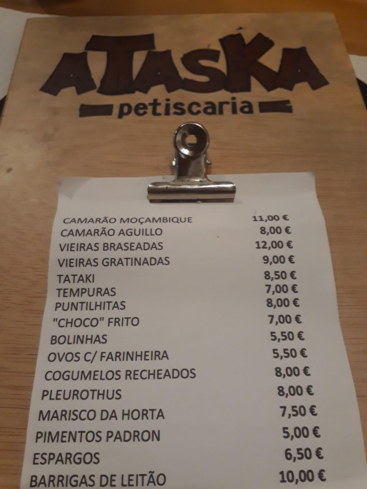 Menu em Restaurante A Taska, Montijo, Av. dos Pescadores 99