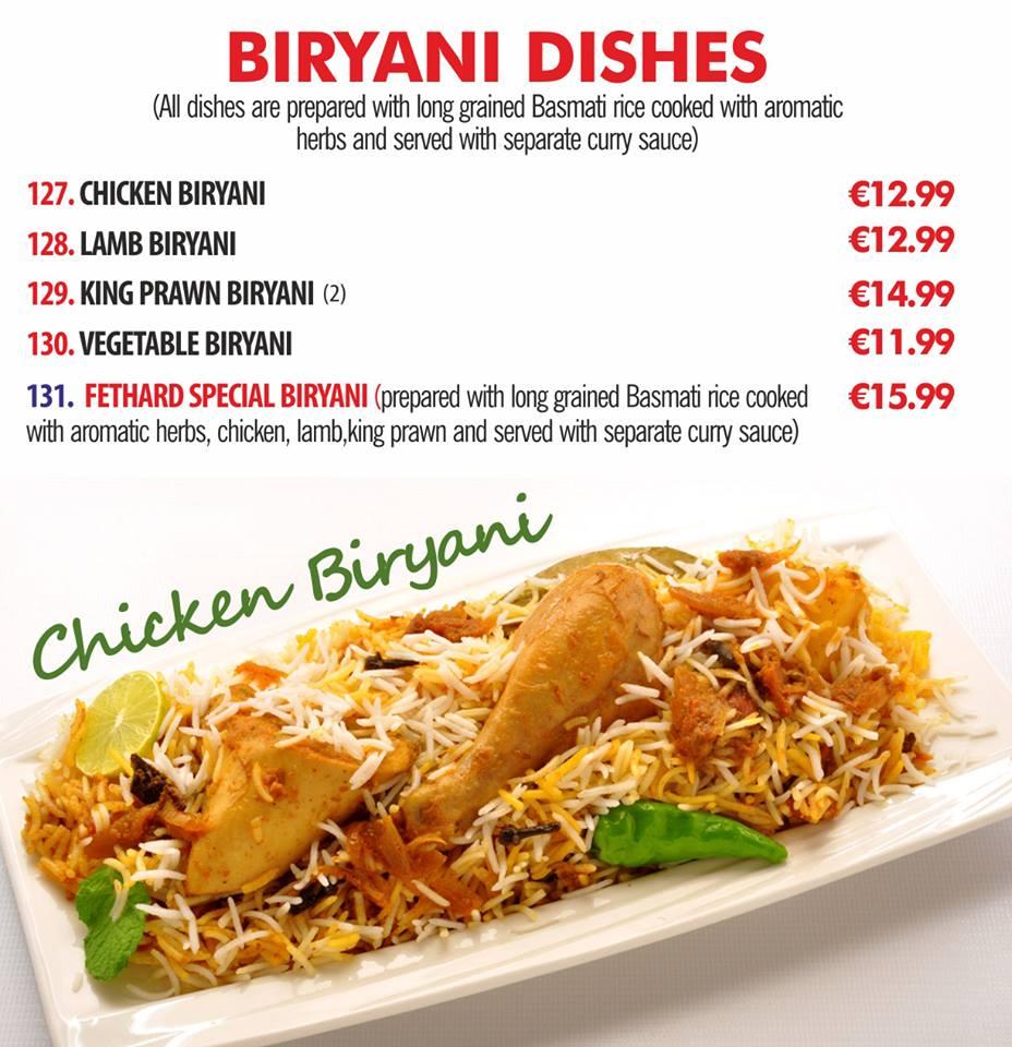 Menu at Fethard takeaway, Ireland, John's Hill House