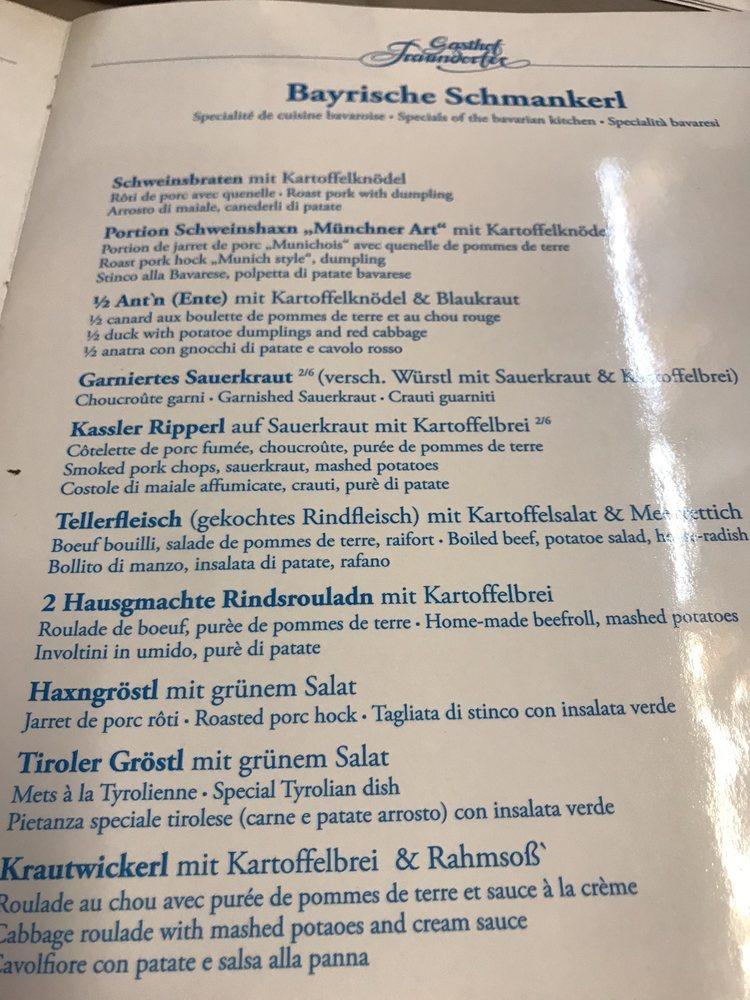 Speisekarte Von Gasthaus Sand Restaurant, Erolzheim – MWEQ