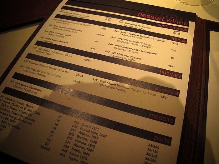 Menu at Mister A's pub & bar, San Diego