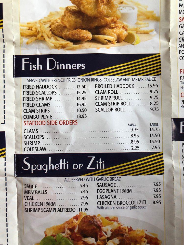 Menu at Brother's Roast Beef & Seafood pizzeria, Peabody