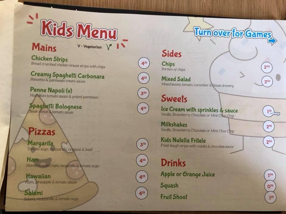Menu at La Fortuna Restaurant and Pizzeria, Annan