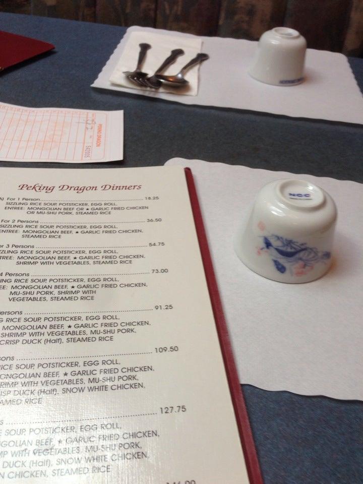 Menu at Peking Dragon Restaurant, Dana Point