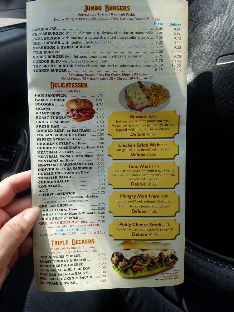 Menu at Walnut Bus Stop restaurant, New York City