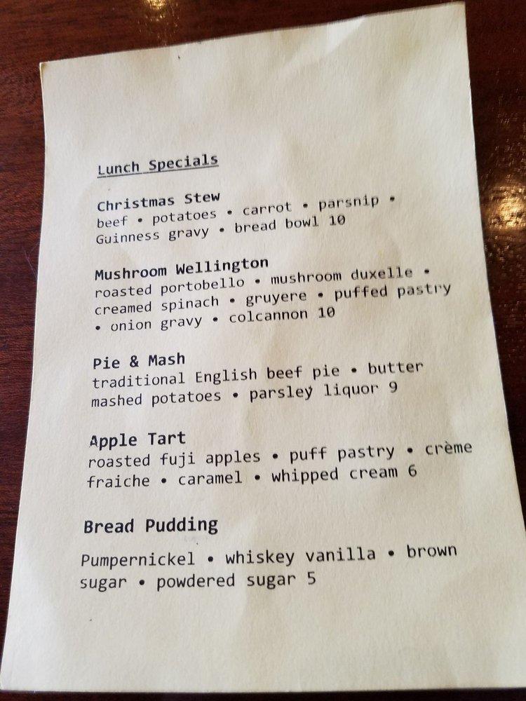 Menu at Blackthorn Pub, Holly