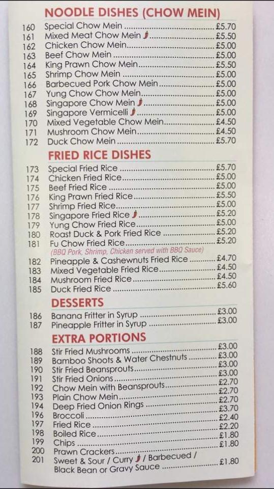 Menu at Delight Chinese Takeaway fast food, Mablethorpe