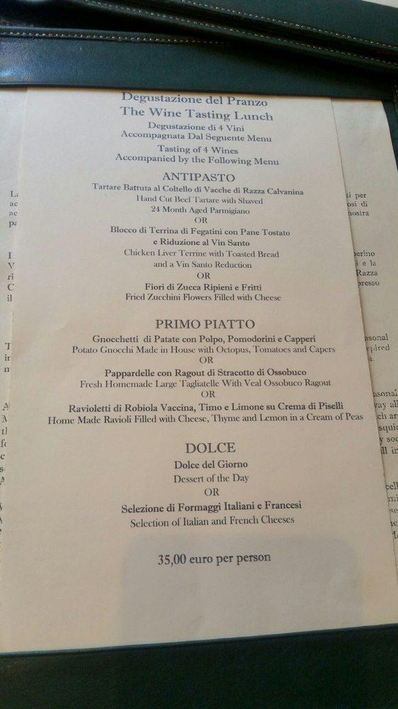 Menu da Enoteca Pitti Gola e Cantina pub & bar, Firenze
