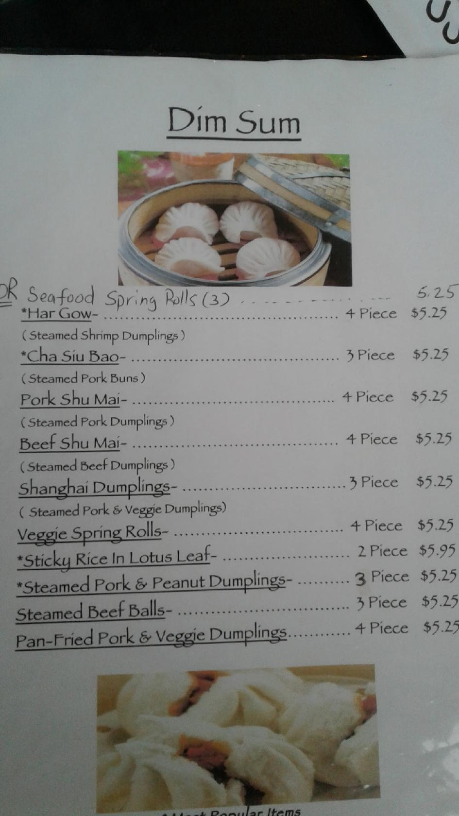Menu at Kai-Wing Restaurant Ltd, Coldbrook