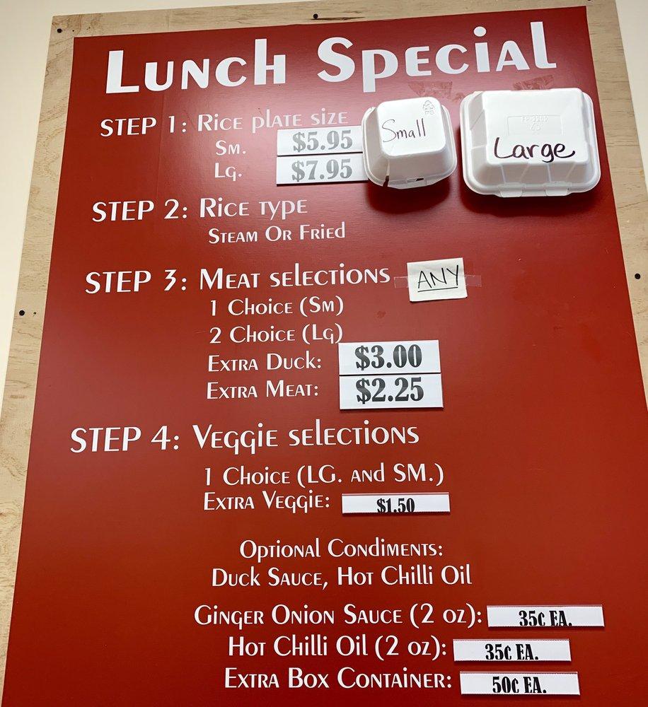 Menu at Siu Lap City BBQ, Houston