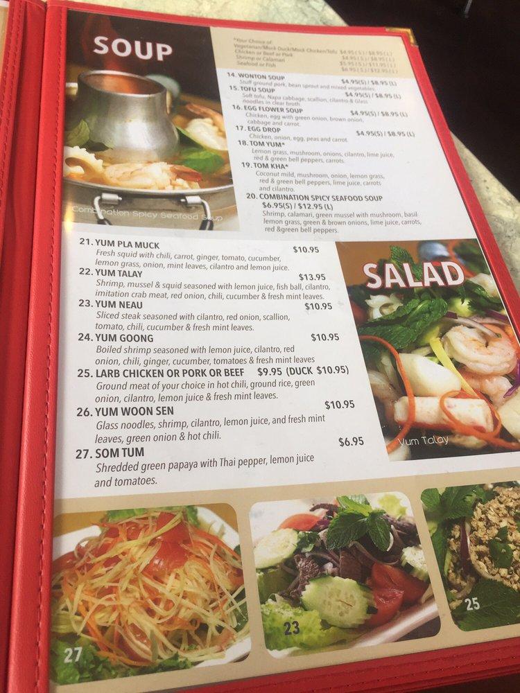 Menu at Thai Taste 2 restaurant, Bonita