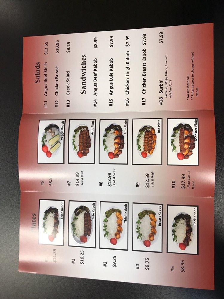 Menu at Let's Eat restaurant, Los Angeles