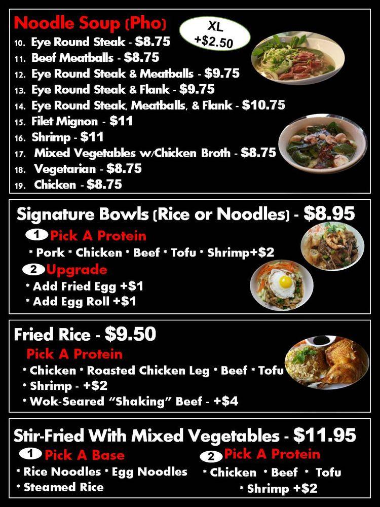 Menu at Pho 54 & Grill restaurant, Oviedo, Alafaya Trail #160