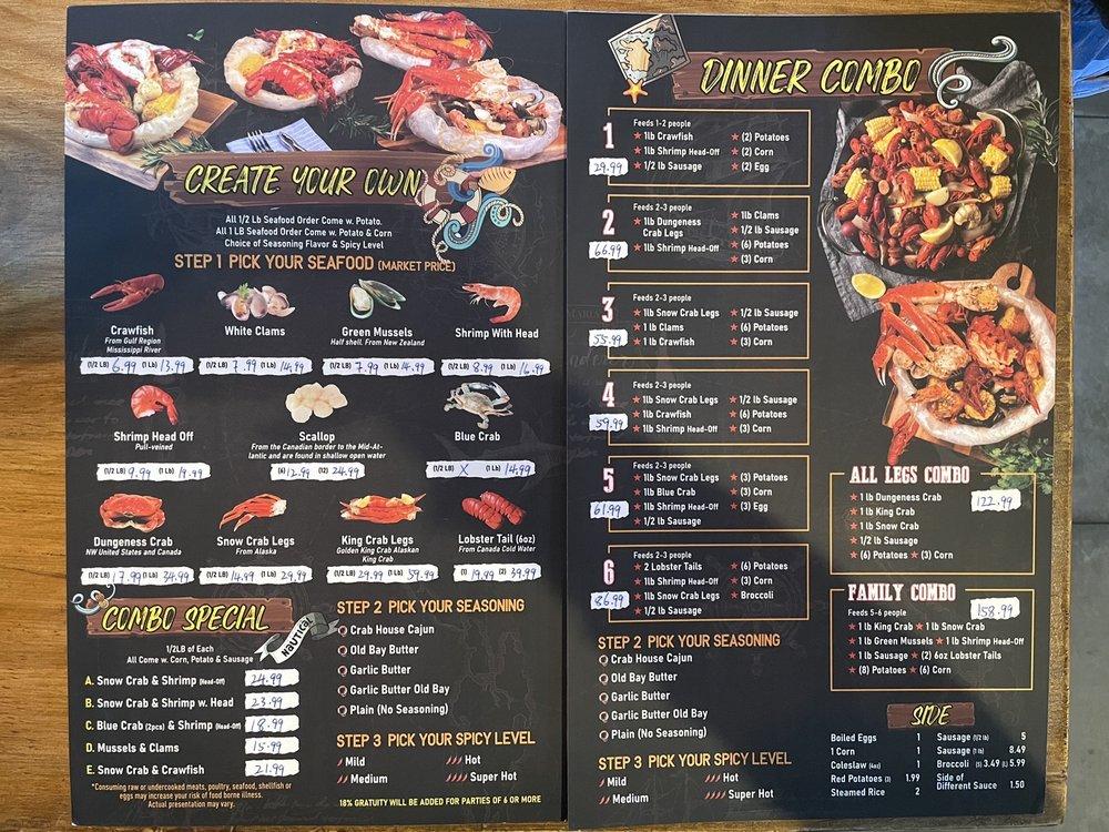 Menu at Storming Crab restaurant, Ocala
