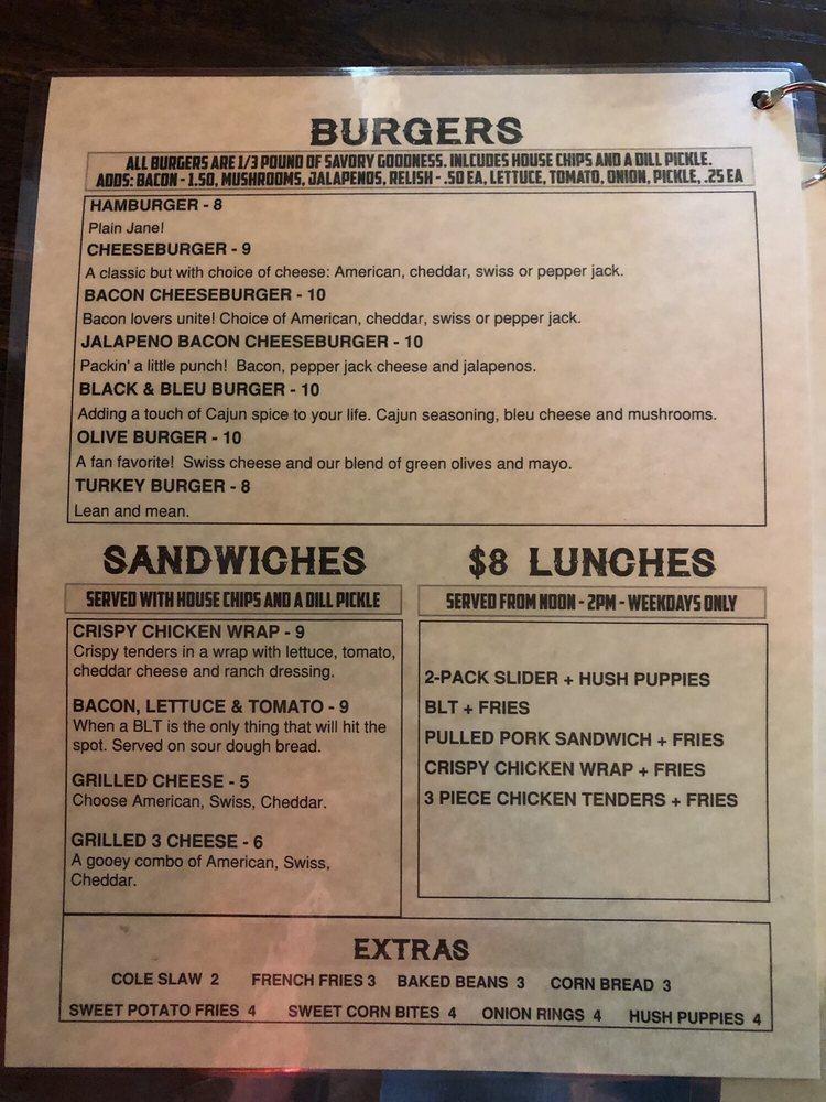 Menu at The Whi Ski Inn pub & bar, Boyne Falls