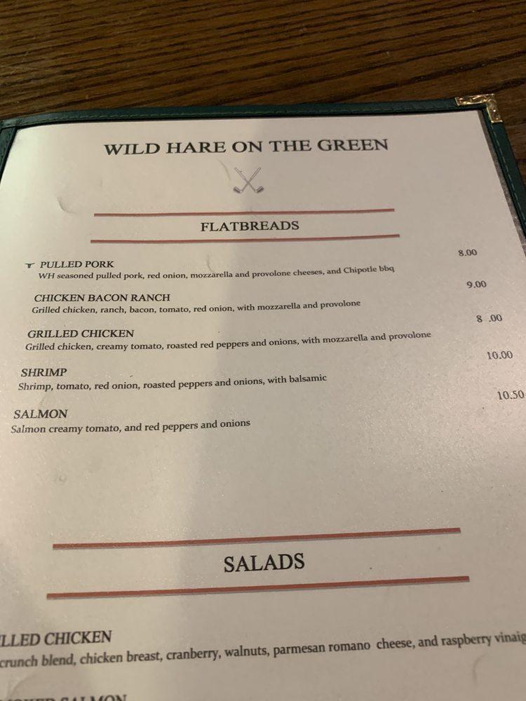 Menu at Wild Hare BBQ, Van Wert, US-127