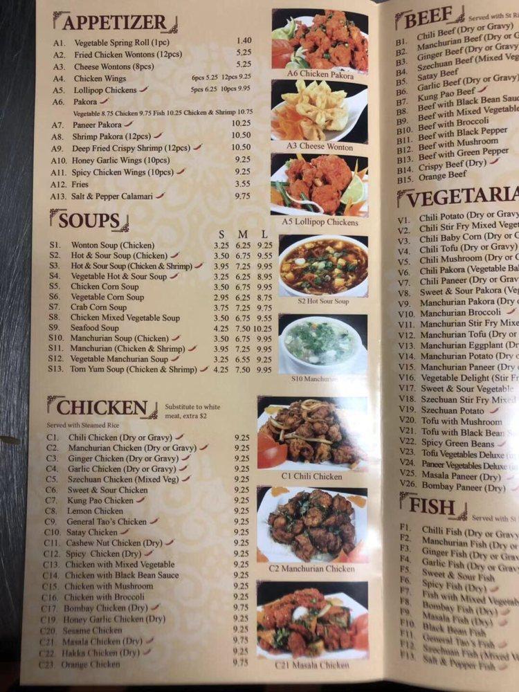 Menu at Hakka Pavilion restaurant, Ajax