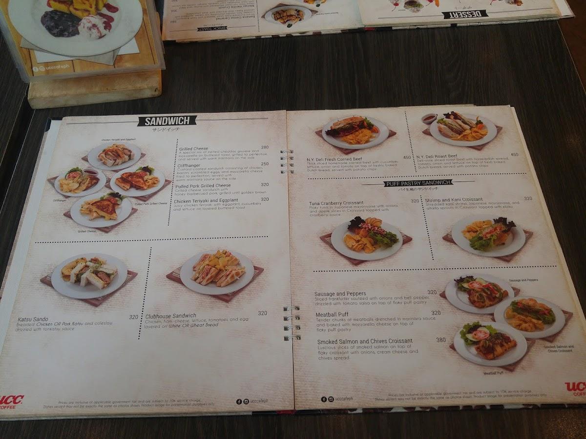 Menu at Eight Coffee Bar by UCC, Makati, 8 Rockwell Dr