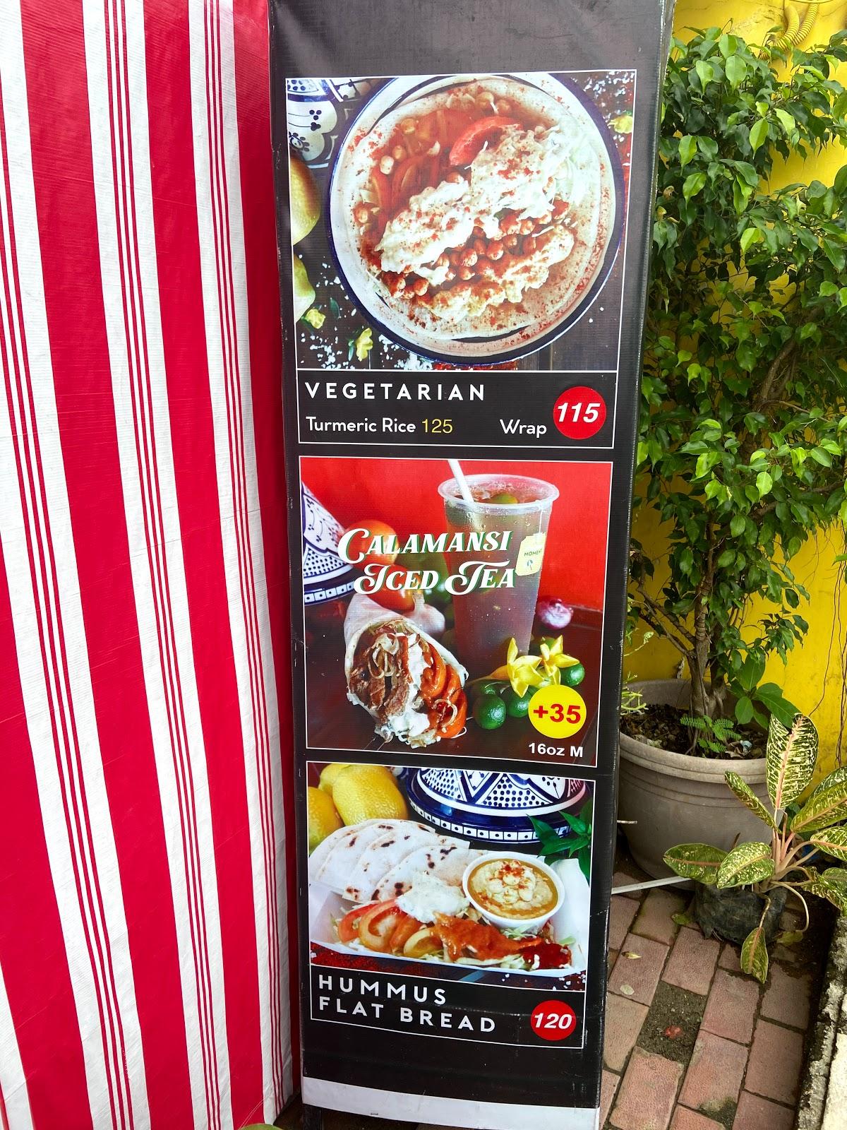Menu at Meze Wrap restaurant, Malay