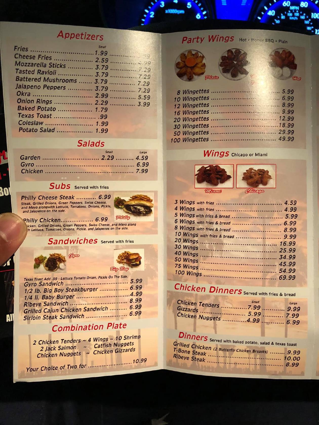 Menu at Miami Grill steakhouse, Pagedale, Page Ave