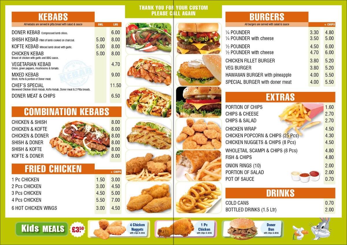 Menu at Nefyn Pizza & Kebab Ltd fast food, Nefyn