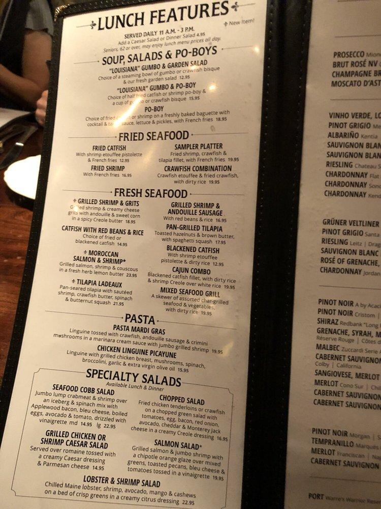 Menu at Pappadeaux Seafood Kitchen restaurant, Greenwood Village, E ...