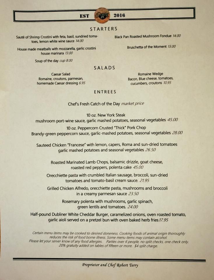 Menu at Saute' on 6th pub & bar, Clarkston