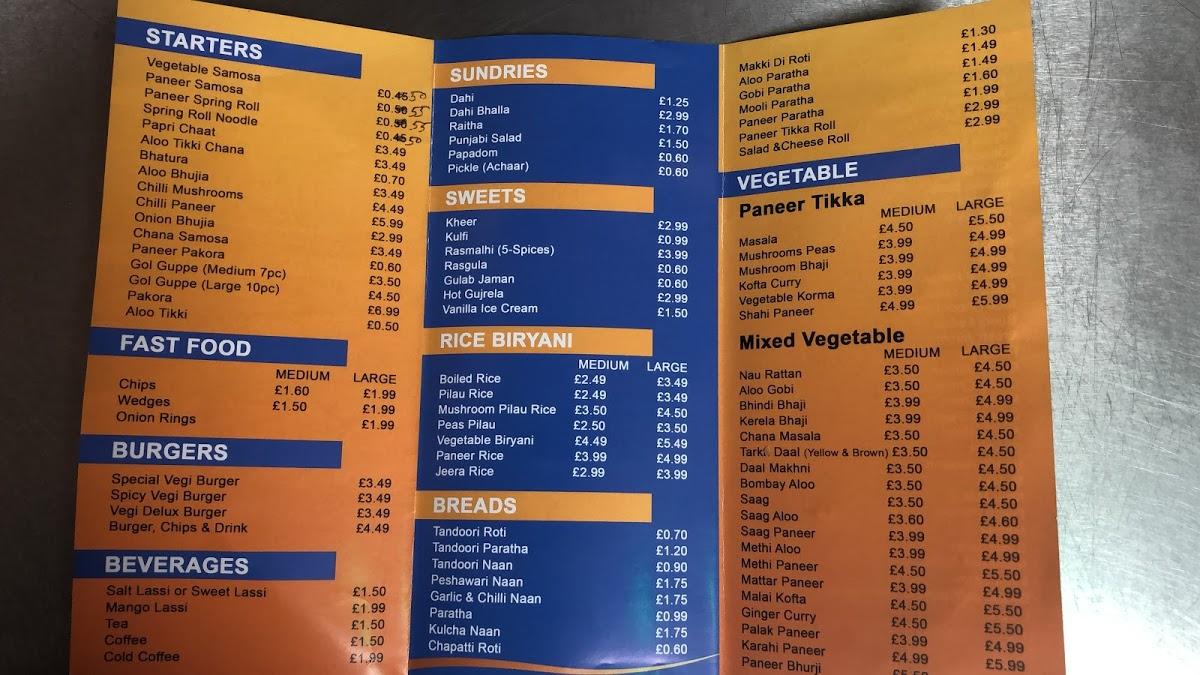 Menu at London Sweet Centre restaurant, Bedford