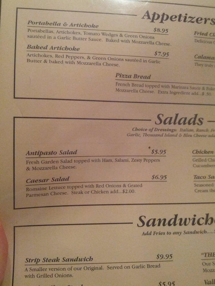Menu at Valley Inn Restaurant, Palos Hills, W 107th St
