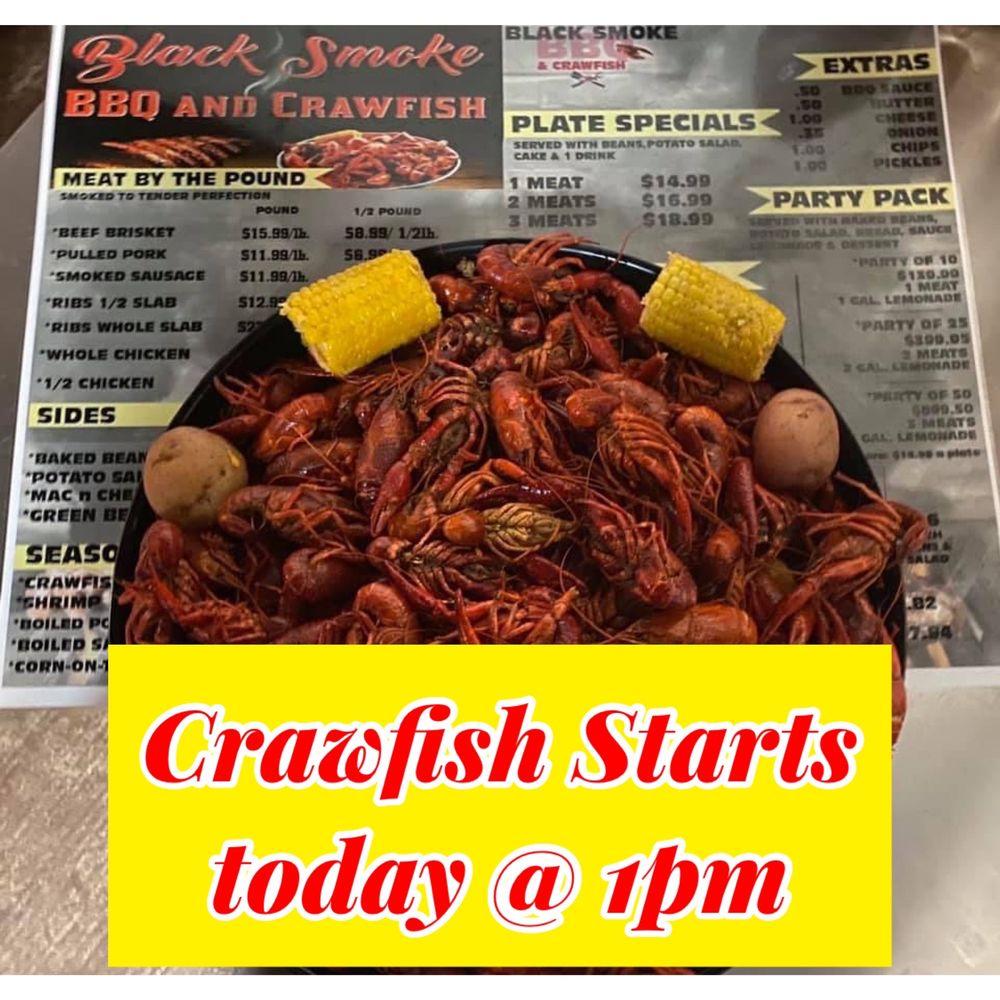 Menu at Black Smoke BBQ & Crawfish, Mansfield