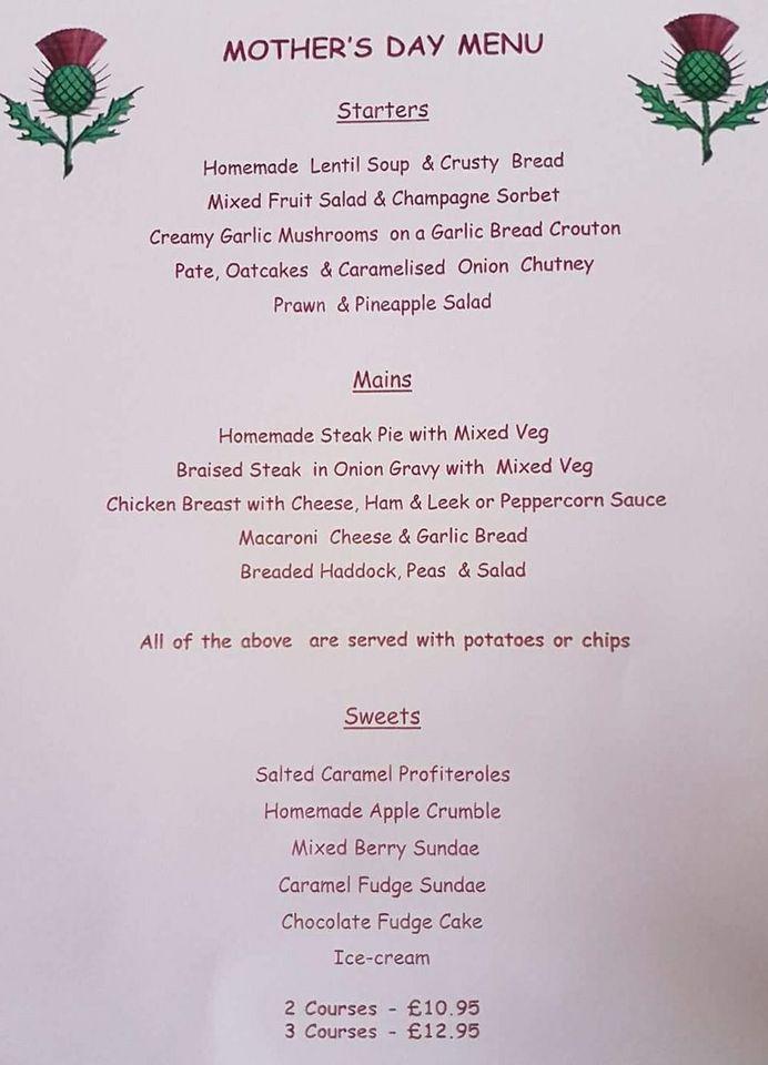 Menu at Logangate Arms pub & bar, Cumnock
