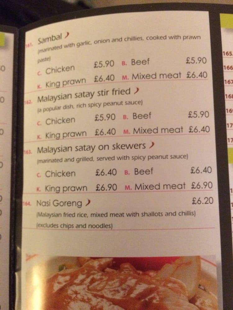 Menu at Zen Chinese Takeaway fast food, Glasgow, 618 Alexandra Parade