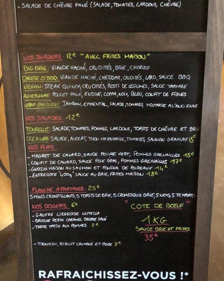 Menu au LA TOURELLE 77 restaurant, Tournan-en-Brie